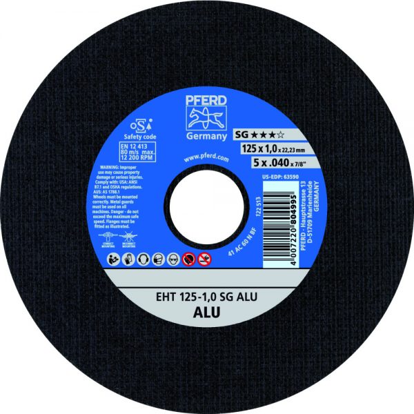 PFERD Trennscheiben, Leistungs-Linie SG , Dimension: 125 x 1,0 mm, (EHT 125-1,0 SG ALU), - Cornu AG